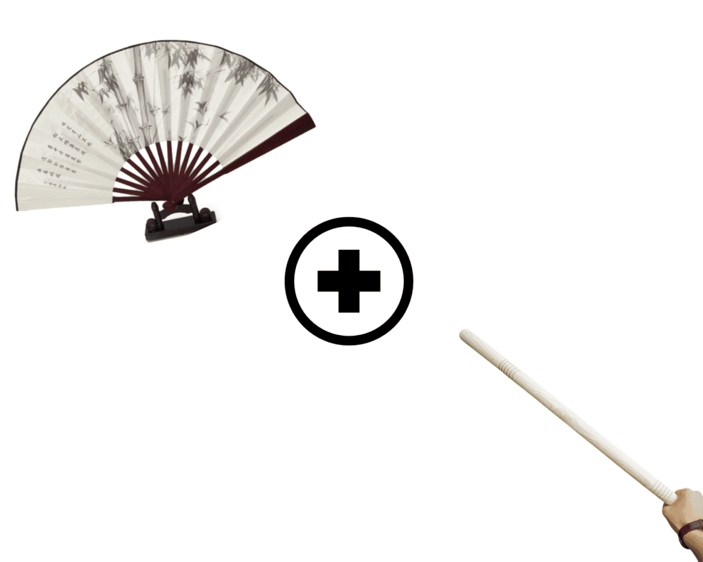 Pack Kung Fu : Eventail authentique + Bâton de combat en bois • Fight Zone
